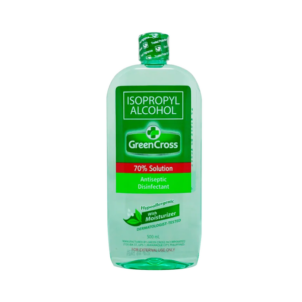 GREEN CROSS WITH MOISTURIZER Isopropyl Alcohol 70.0% Solution 500mL price in the Philippines ...